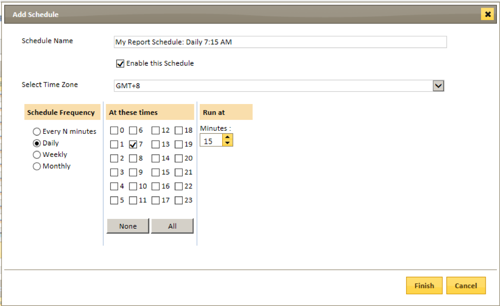 How To Schedule a Report for Email / Export