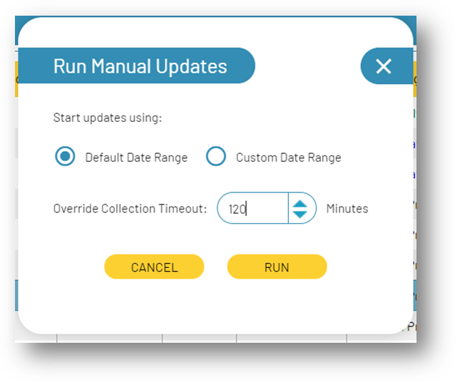How to run a manual data collection in Bocada